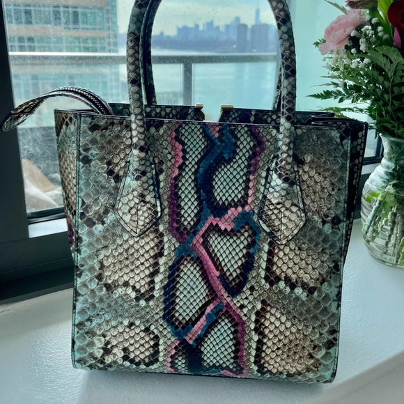 Versace | Bags | Versace Virtus Snake Print Python Lether Multicolour ...